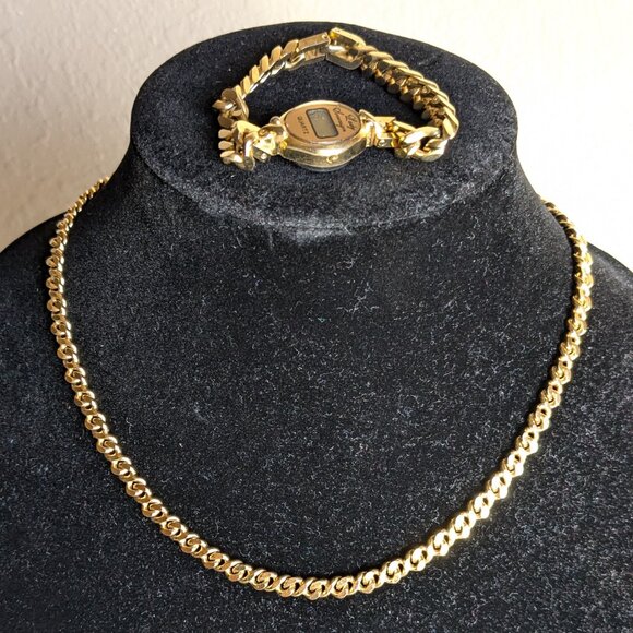 Unbranded | Jewelry | Cuban Chain Necklace 6mm And Digital Watch | Poshmark